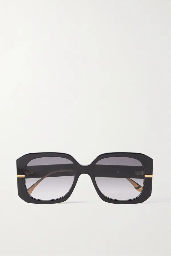 Fendi Fendigraphy Oversized Square-framed Acetate Sunglasses - Black