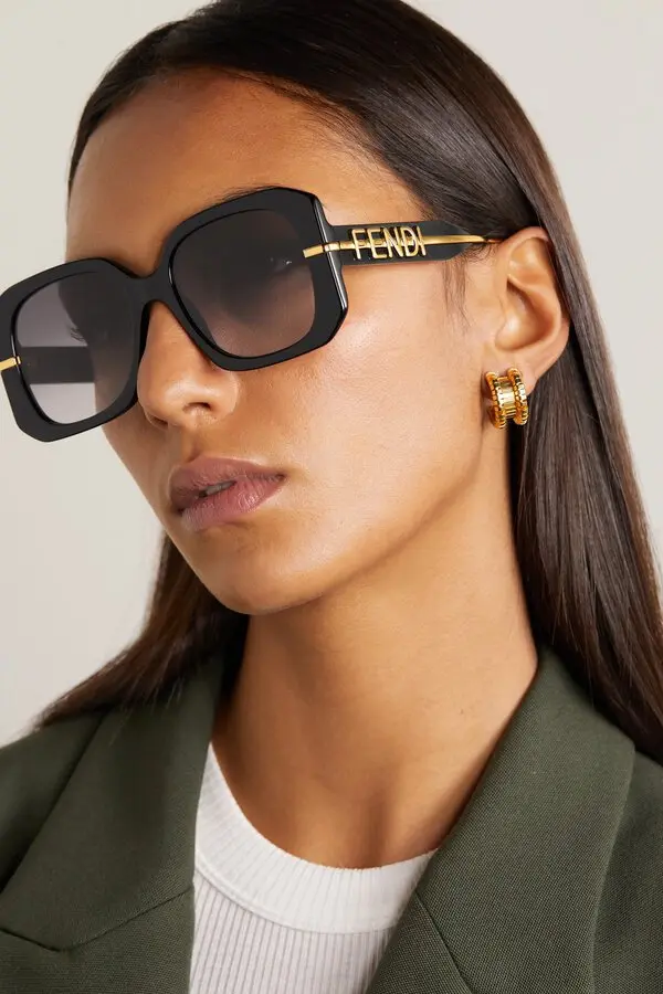 Fendi Fendigraphy Oversized Square-framed Acetate Sunglasses