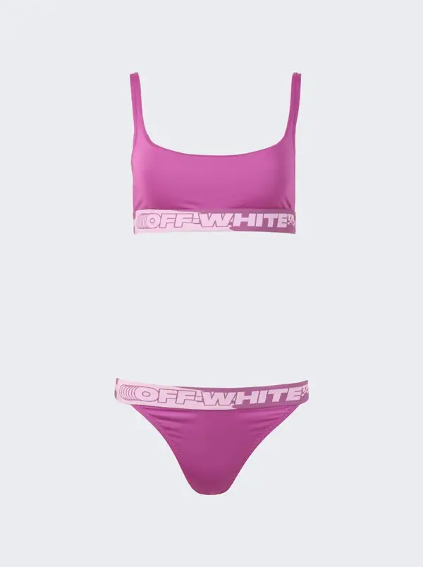Off-White Logo Band Bikini - Pink