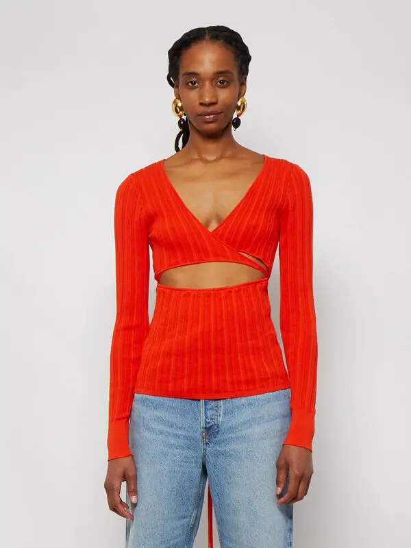 ESTER MANAS Long-sleeve Peephole Top