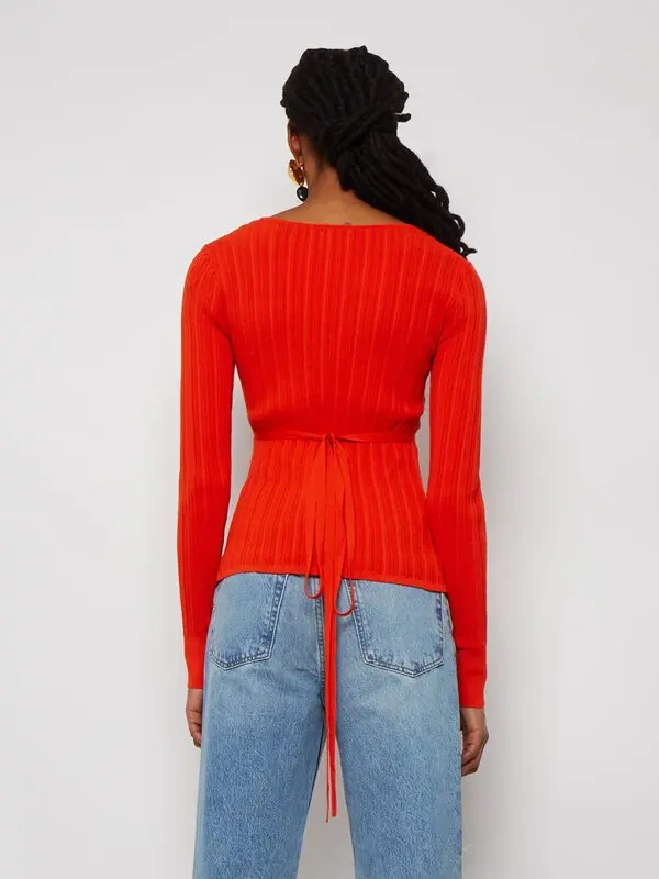 ESTER MANAS Long-sleeve Peephole Top