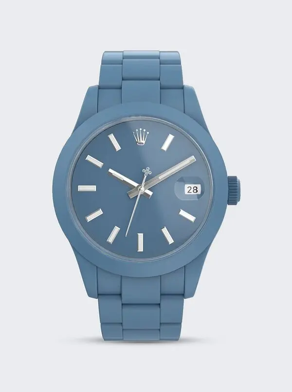 PRIVATE LABEL LONDON Datejust Oyster Bracelet Watch - Storm Blue Dial