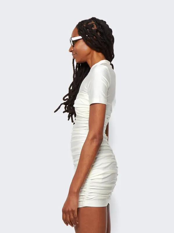 Alexander Wang Draped Jersey Dress In White - 70% Off | Editorialist