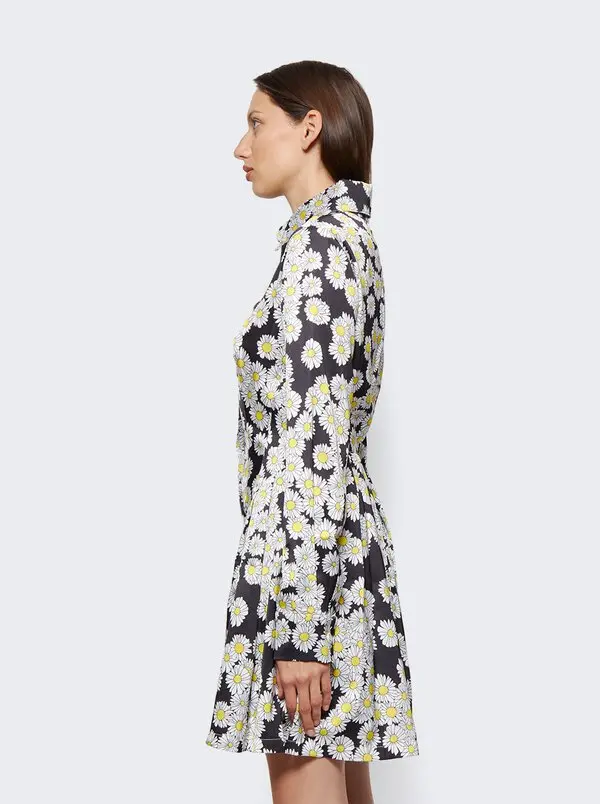 Natasha Zinko Daisy Print Mini Shirt Dress