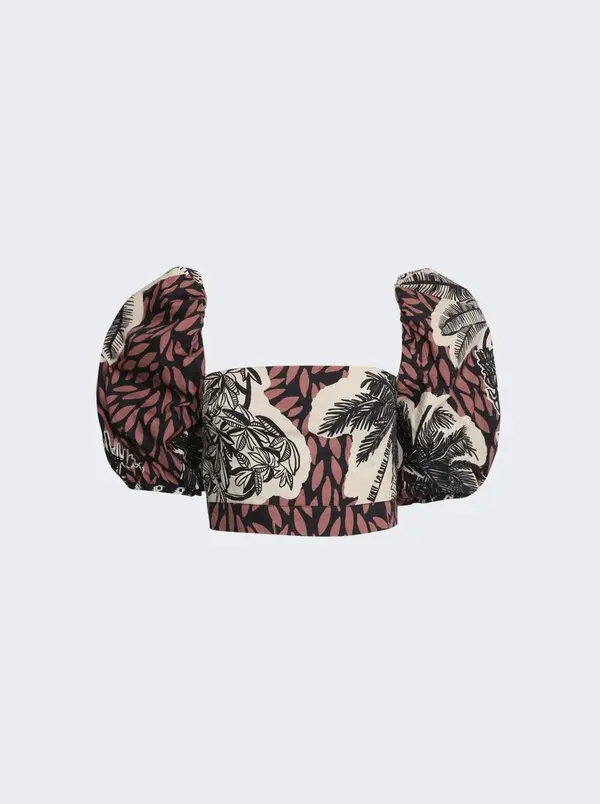 Johanna Ortiz Paraiso Natural Crop Top - Maroon