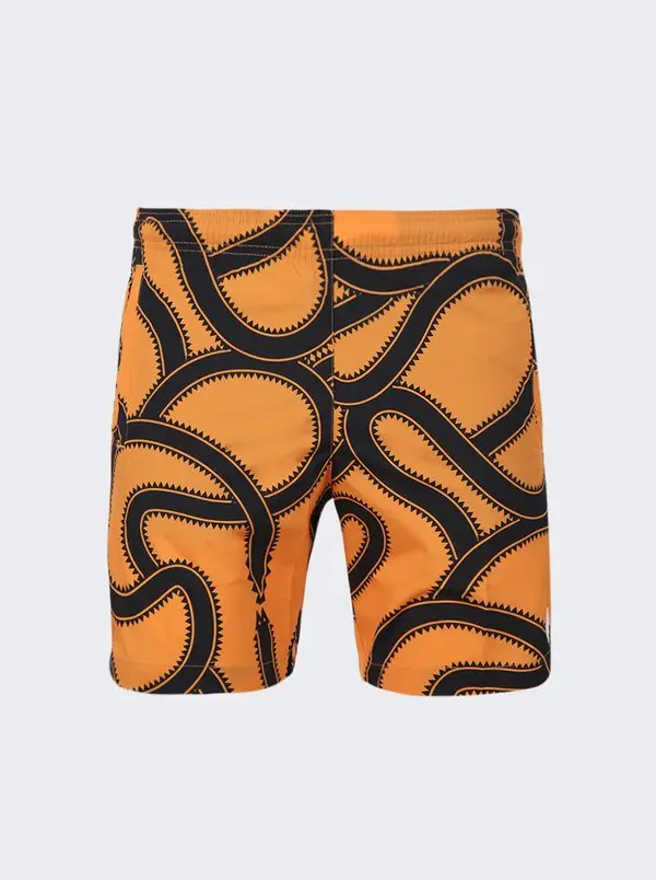 MARCELO BURLON COUNTY OF MILAN All Over Snakes Swimshort - Ocher Yellow