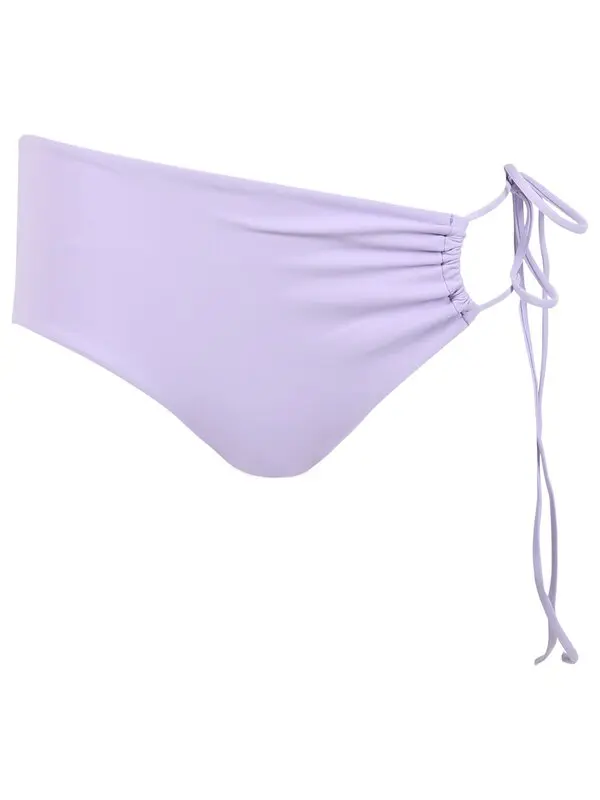 Christopher Esber Ruched Side Tie Bikini Bottom - Chalky Lilac