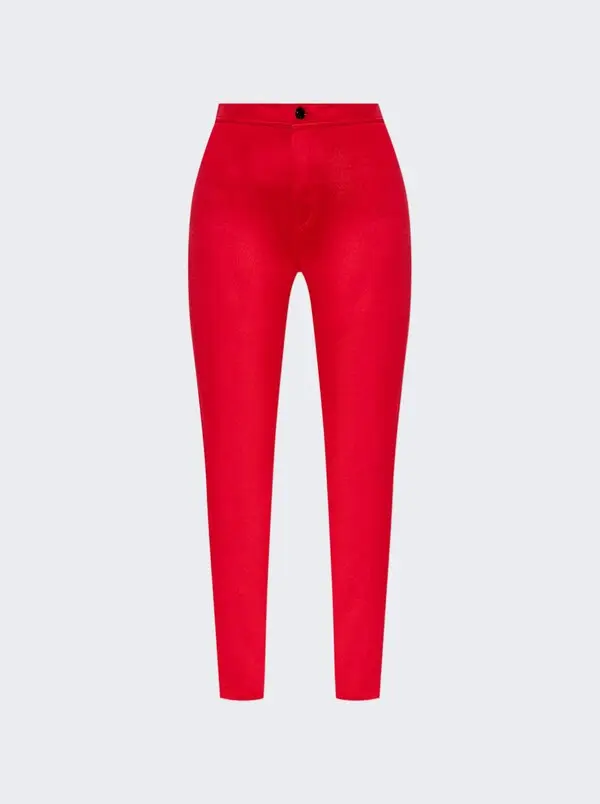 Saint Laurent Slim-fit Silk Jersey Pants - Rouge