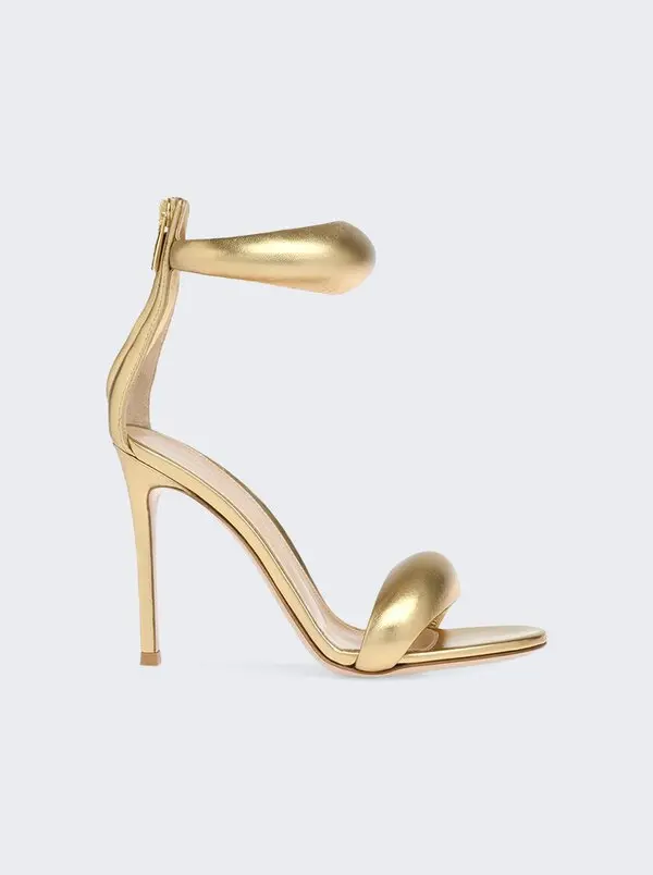GIANVITO ROSSI Metallic Bijoux Heels - Gold