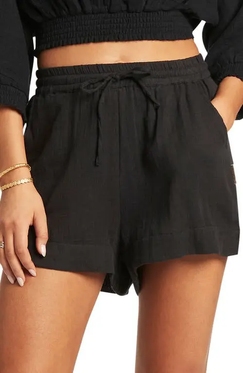SEA LEVEL Cotton Gauze Cover-up Shorts - Black