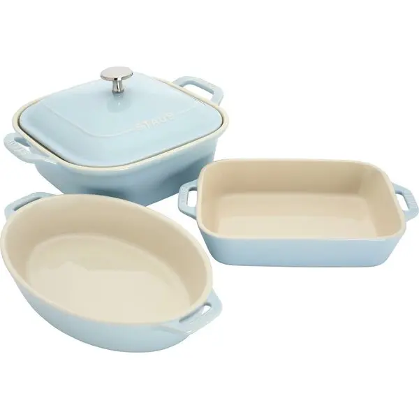 STAUB 4-piece Ceramic Baking Dish Set - Light Blue