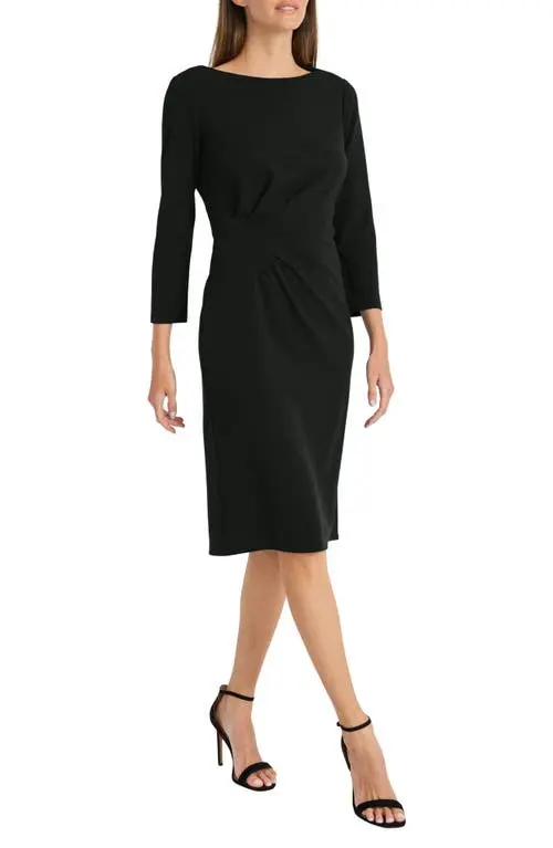 Maggy London Side Pleat Sheath Dress