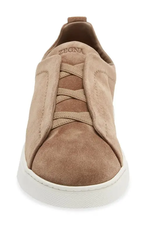 Zegna Triple Stitch Slip-on Sneakers - Cocco