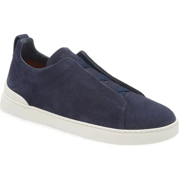 Zegna Triple Stitch Slip-on Sneakers - Quartz Blue
