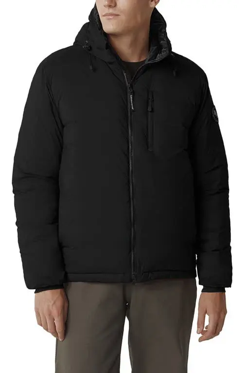 Canada Goose Lodge Packable Down Hooded Jacket - Black