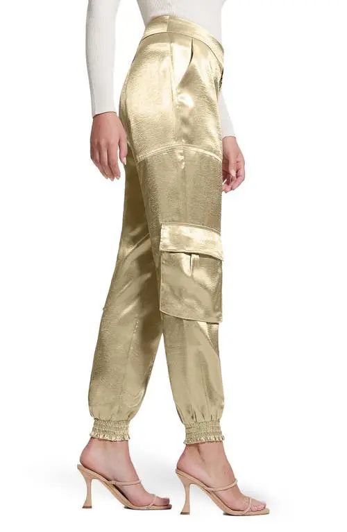 Guess Soundwave Textured Satin Cargo Trousers
