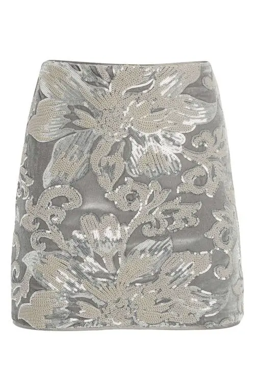 Guess Ernesta Sequin Velvet Mini Skirt