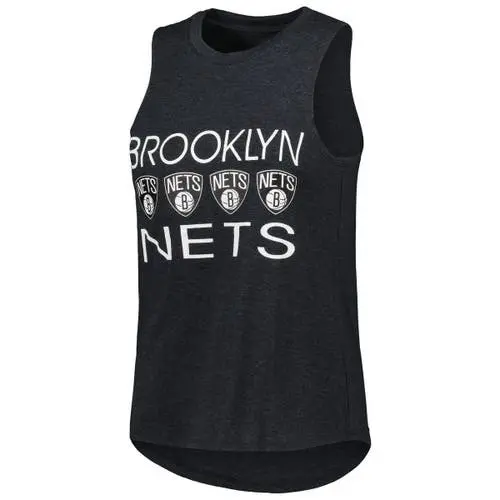 CONCEPTS SPORT Black Brooklyn Nets Team Tank Top & Pants Sleep Set