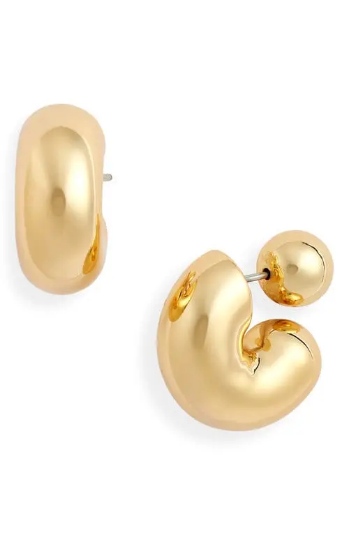 Jenny Bird Tome Medium Hoop Earrings - High Polish Gold