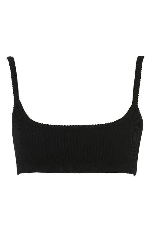 House Of Cb Mischa Rib Bralette - Black