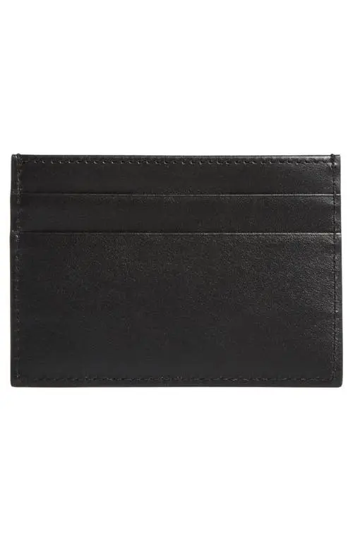 Dolce & Gabbana Logo Embossed Leather Card Case - Black