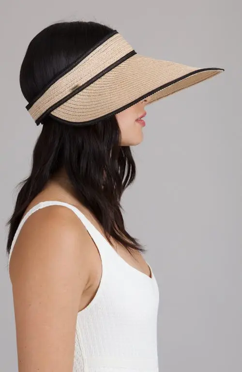 Eugenia Kim Trixie Packable Straw Visor - Camel/black