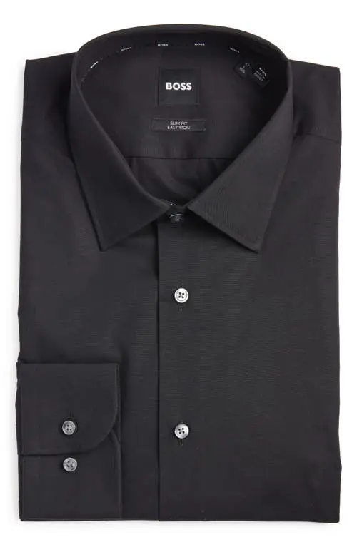 BOSS Hank Slim Fit Dress Shirt - Blk