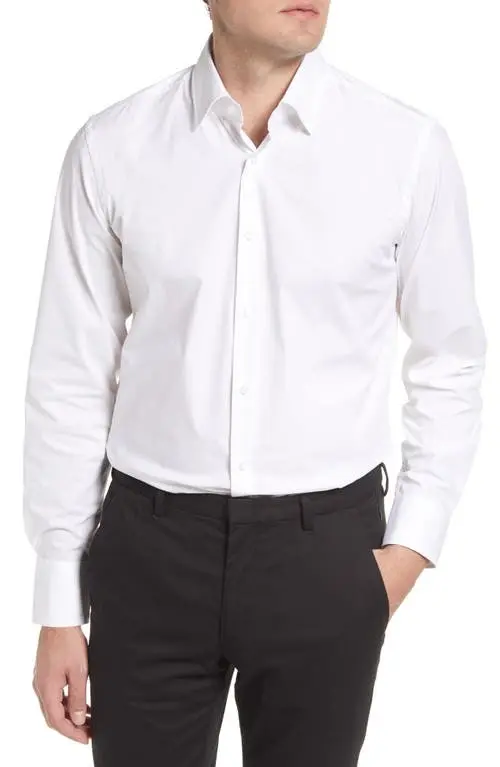 BOSS Hank Slim Fit Dress Shirt - White