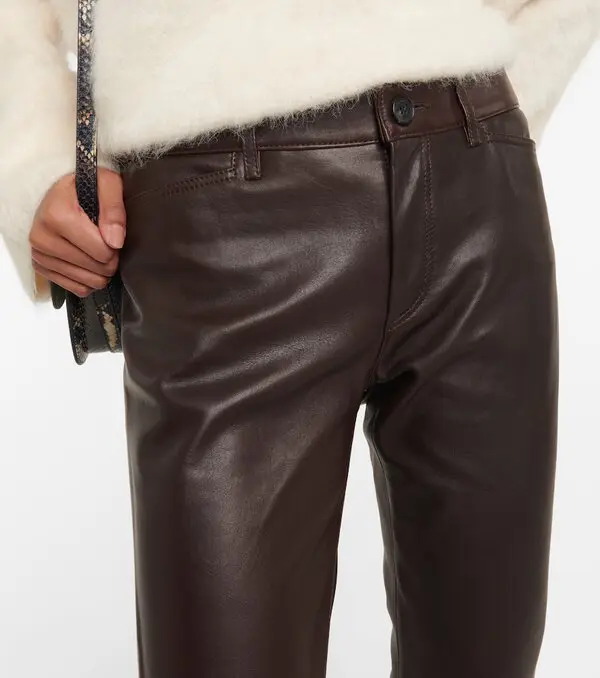 PETAR PETROV Gonda Low-rise Leather Pants