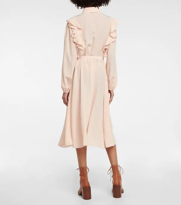Chloé Ruffled Silk Shirt Dress