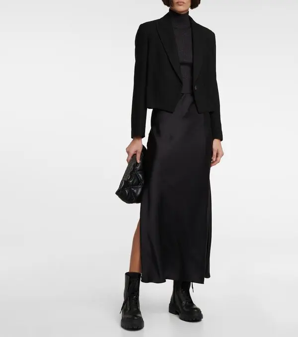 Brunello Cucinelli Cropped Blazer - Black