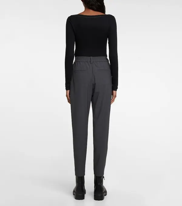 Brunello Cucinelli High-rise Tapered Pants