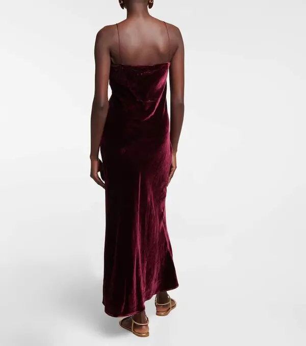 fitted lace wedding dress Isla Velvet Slip Dress  Kitty Opulent