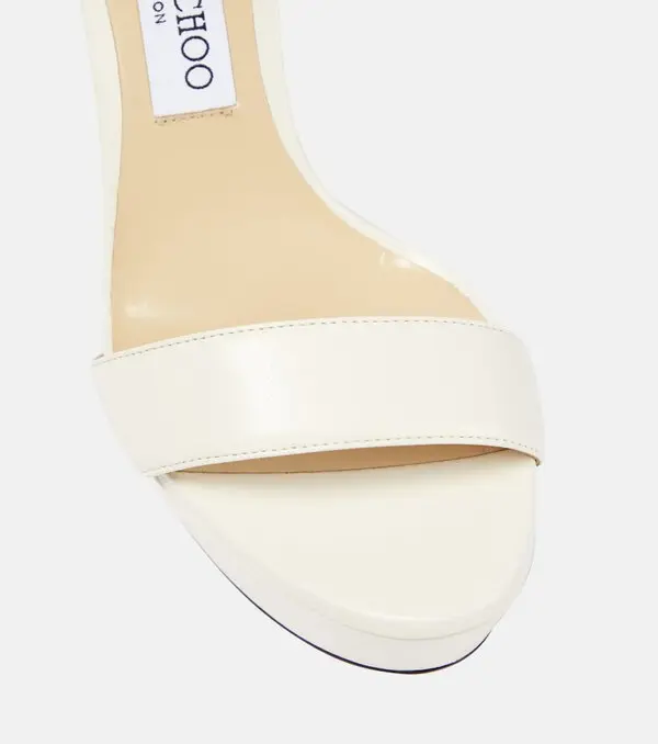 JIMMY CHOO Mionne 120 Leather Platform Sandals