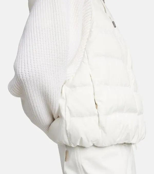 Brunello Cucinelli Wool And Cashmere-blend Knit Jacket - White