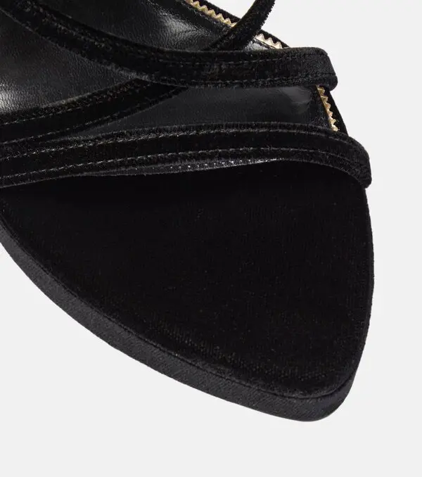 TOM FORD Velvet Wedge Sandals
