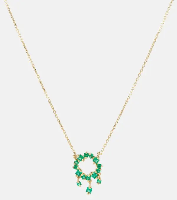 SUZANNE KALAN 18kt Yellow Necklace With Emeralds - Gold