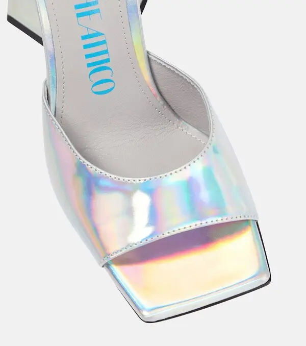 Attico Devon Metallic Leather Mules