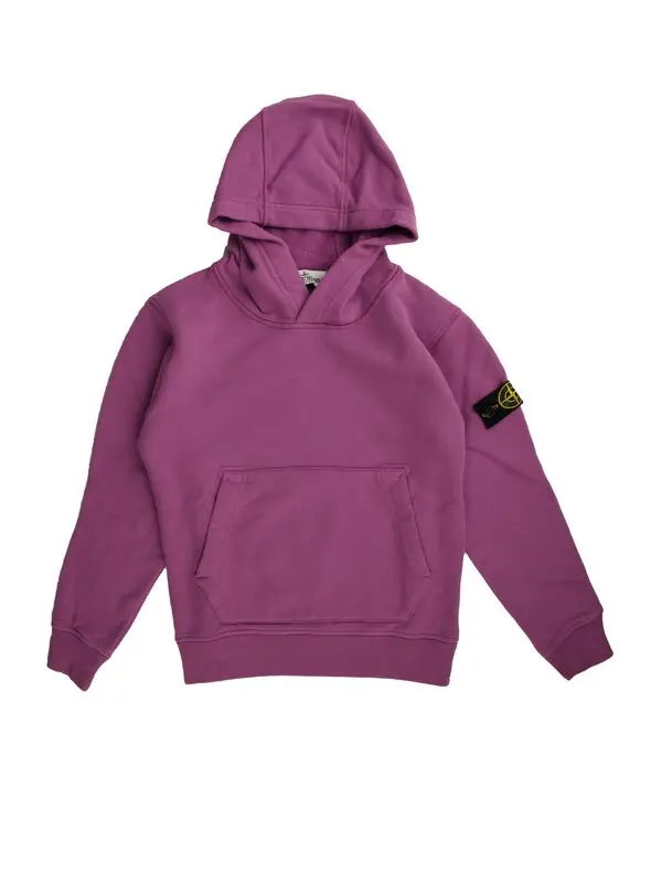 Stone Island Purple Sweatshirt With Hood