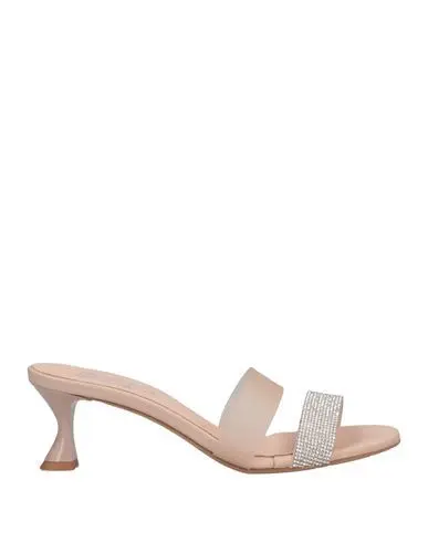 DIVINE FOLLIE Leather Sandals - Blush