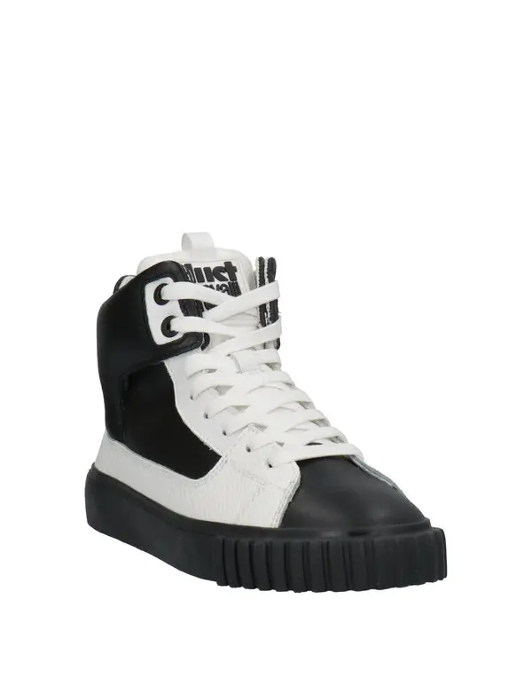 Just Cavalli Leather High-top Sneakers - White
