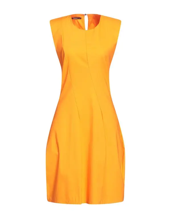 SISTE'S Midi Flared Dress - Orange
