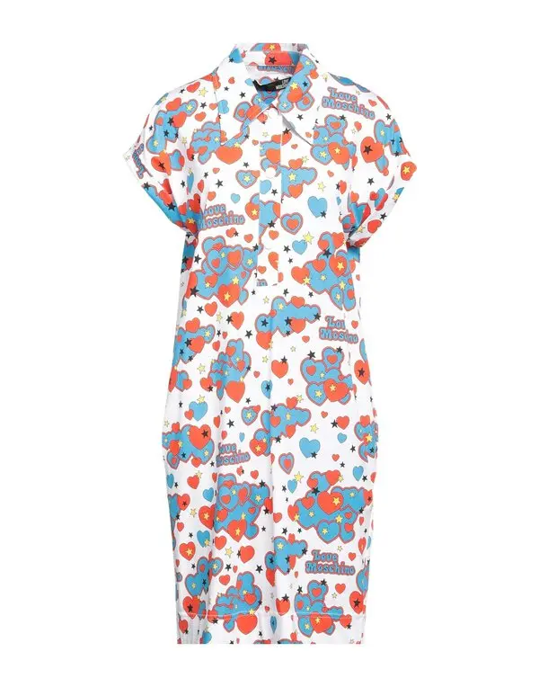 Moschino Printed Shirt Dress - Orange