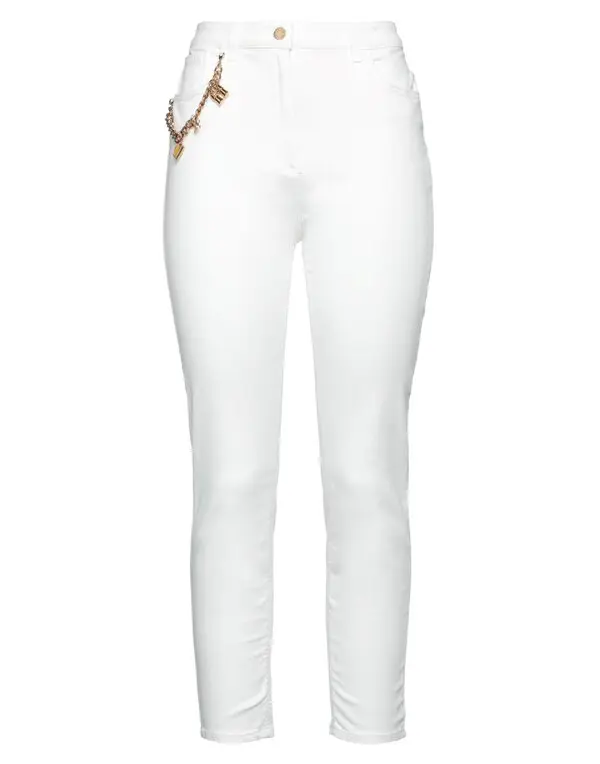 Elisabetta Franchi Cotton-blend Tapered Jeans - White