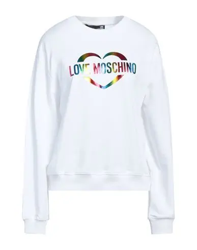 Moschino Printed Cotton Blend Sweatshirt - White