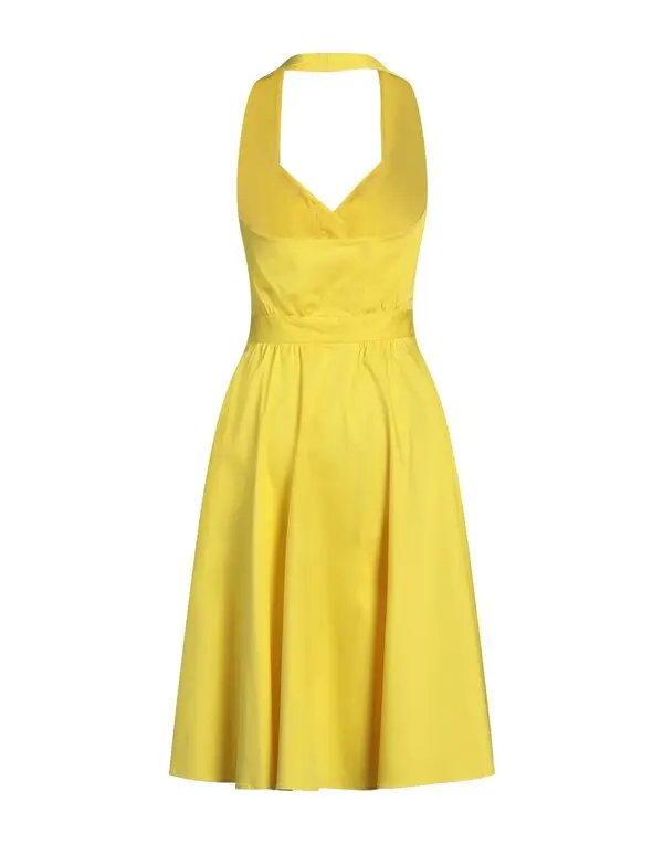 Moschino Midi Flared Dress - Yellow