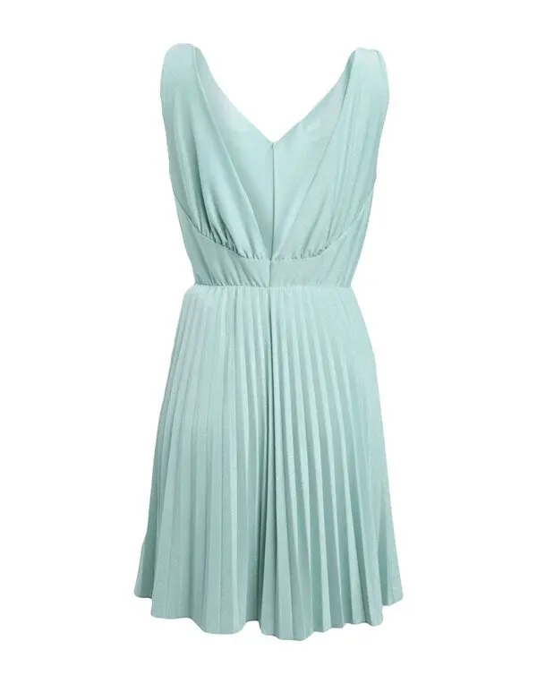 VANESSA SCOTT Mini Pleated Lamé Dress - Blue