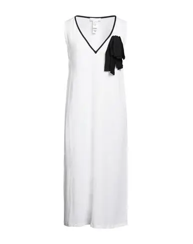 Fabiana Filippi Crepe Midi Dress With Appliqués And Brooch