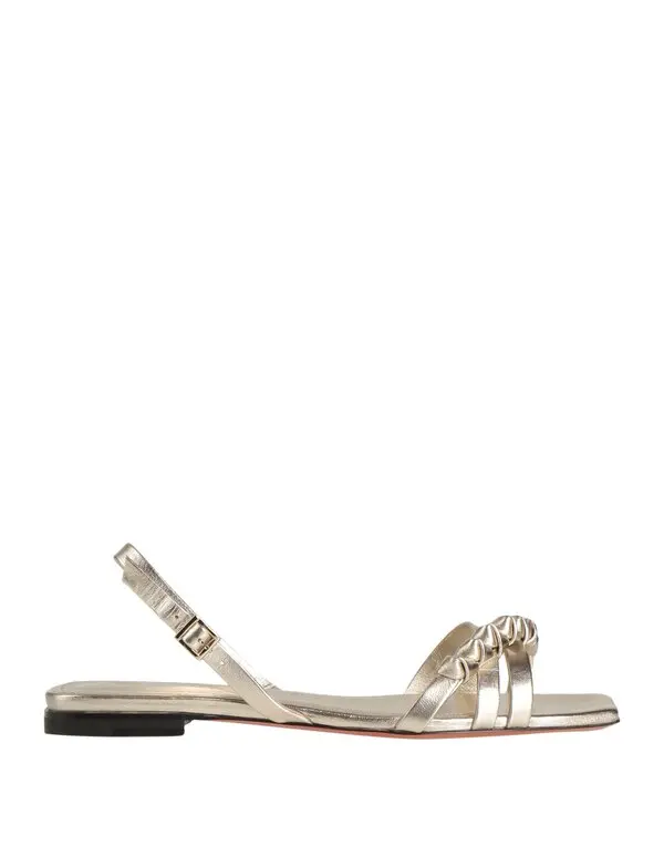 Santoni Soft Leather Sandals - Platinum