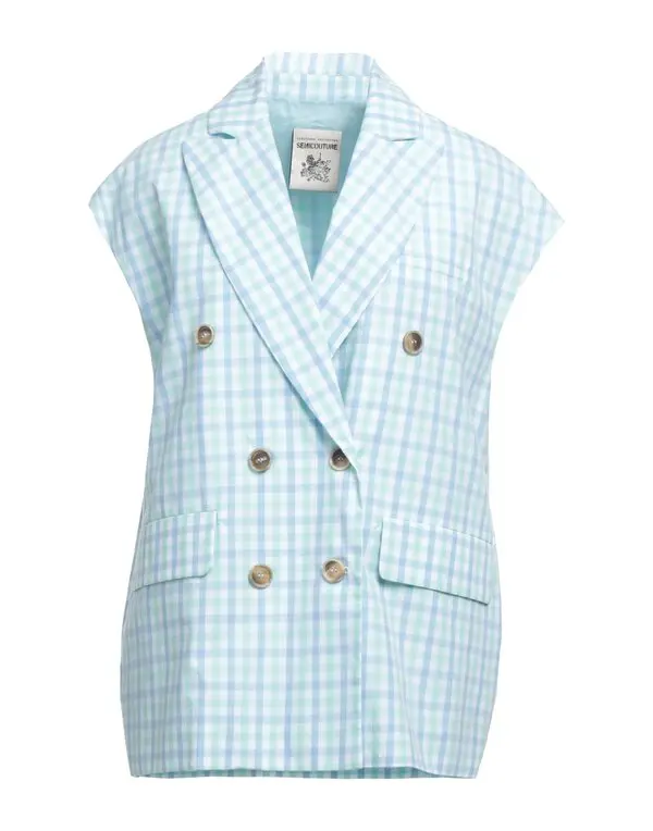 SEMICOUTURE Checked Double-breasted Blazer